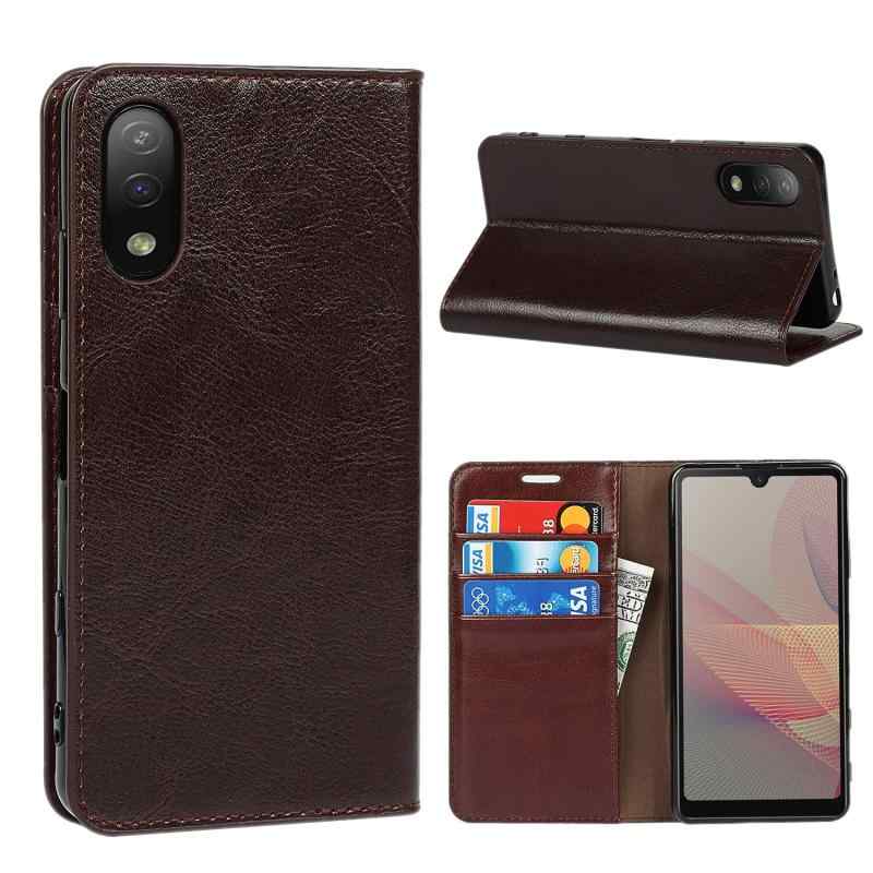 Crazy Horse Leather Case for Xperia Ace II