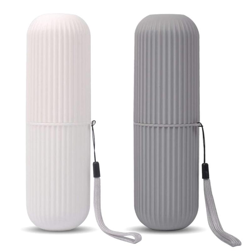 歯ブラシケース 2個セット 歯ブラシケース 携帯用 コップ付き歯磨きセット 旅行用歯ブラシ ケース 多機能 シンプルなスタイル スリムデザイン 出張に最適 アウトドア オフィス ホーム トラ【製品仕様】歯ブラシケース2個、ホワイトとグレー、...