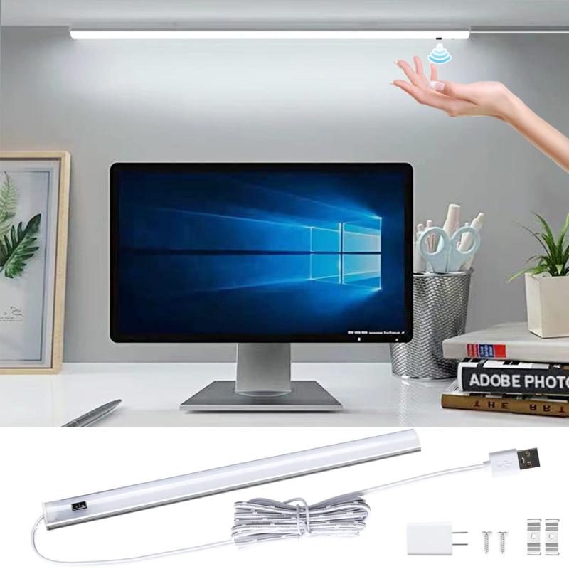 LED バーライト 34cm 60cm キッチンライト0.7cm超薄型 無段調光 タッチレス 手元灯 流し元灯 センサーライト 非接触 ACアダプター付き 台所 棚下 間接照明 工事不要