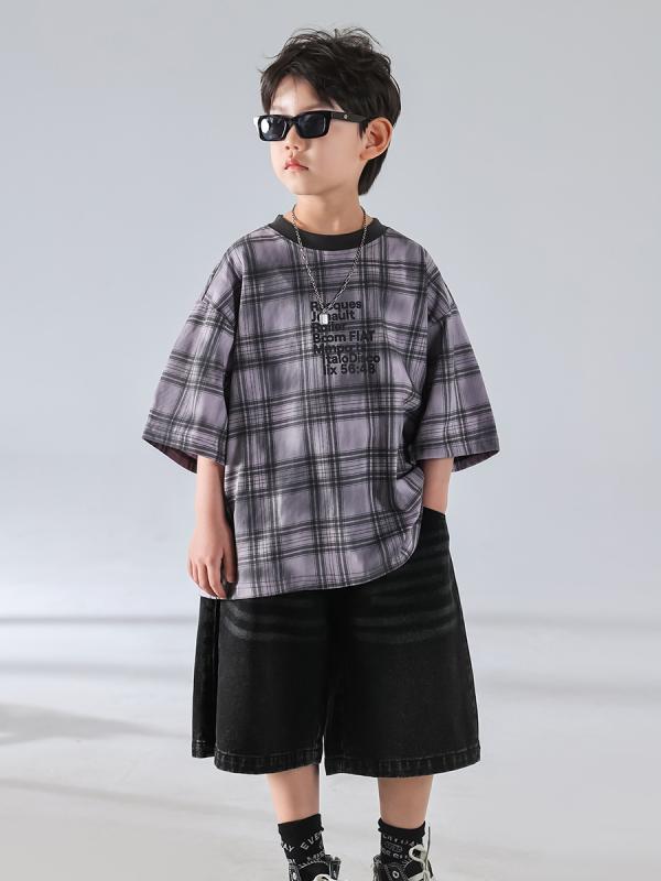 ・適用性別: 男・スタイル: 韓国版・セットタイプ: パンツセット・セット内容: 服・対象年齢: 中小（3〜8歳、100〜140cm）・対象シーズン: 夏・袖丈: 半袖・フード: なし・パンツ丈: 短パン・生地加工: 柔らかく加工・厚さ: ...