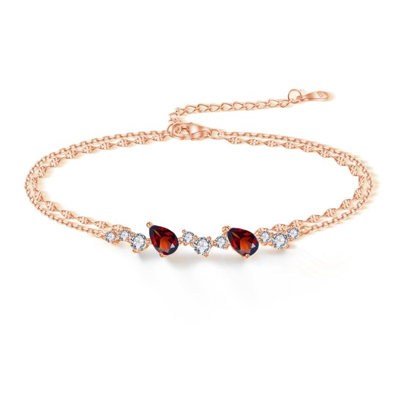 FH.bird アメジスト ブレスレット レディース 2月誕生石【海のめぐみ】シルバー925金属アレルギー対応 2連 ブレスレット シンプル 人気 記念日 成人式プレゼント 女性 ジュエリー バレンタイ