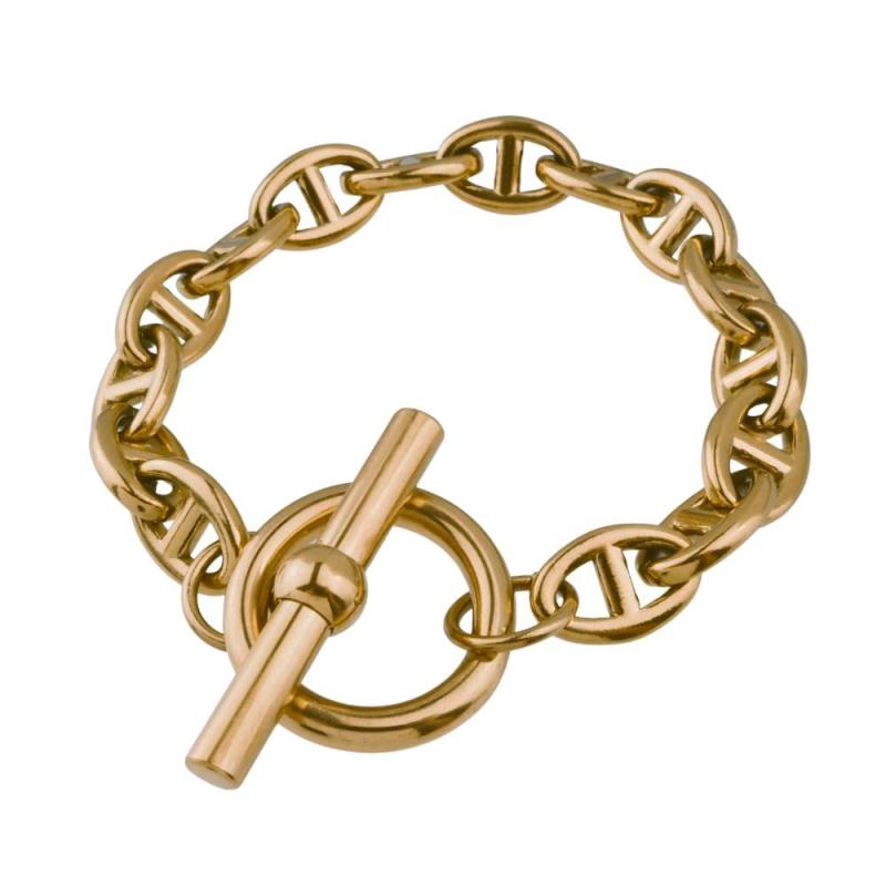 [aBALENT] アバレント ブレスレット メンズ シルバー ゴールド マンテルチェーン ブレスレット メンズ 金属アレルギー対応 シルバーブレスレット メンズブレスレット アンカーチェーン 幅10mm 全長 約21cm　幅 約10mm素...