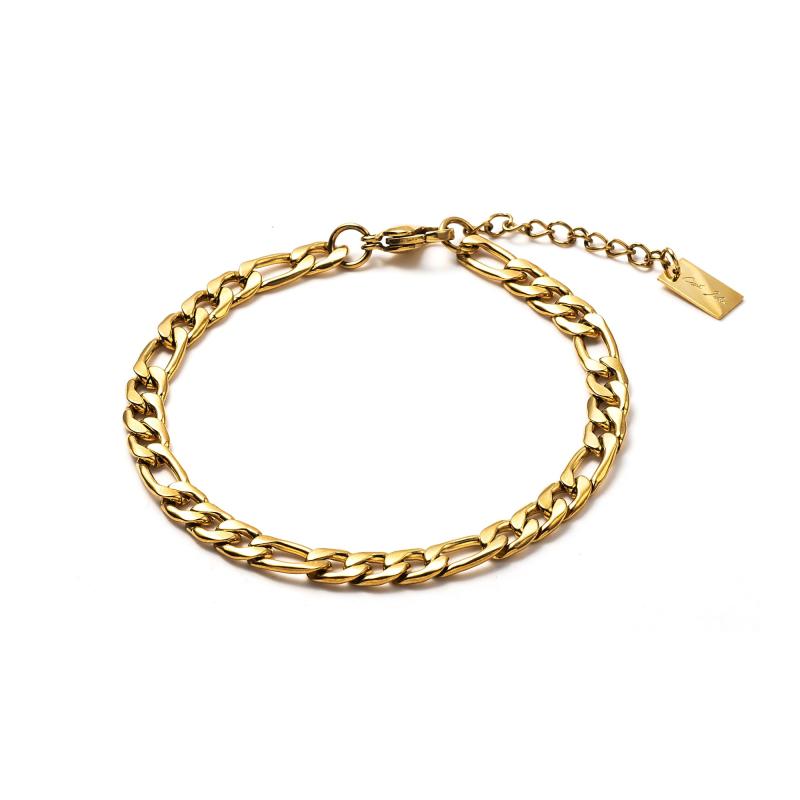 [Cisst liber] ブレスレット メンズ 喜平 喜平ブレスレット 喜平チェーン ブランド ステンレス チェーンブレスレット ブレスレットチェーン 鎖 アジャスター付き シンプル シルバー ゴールド 3m