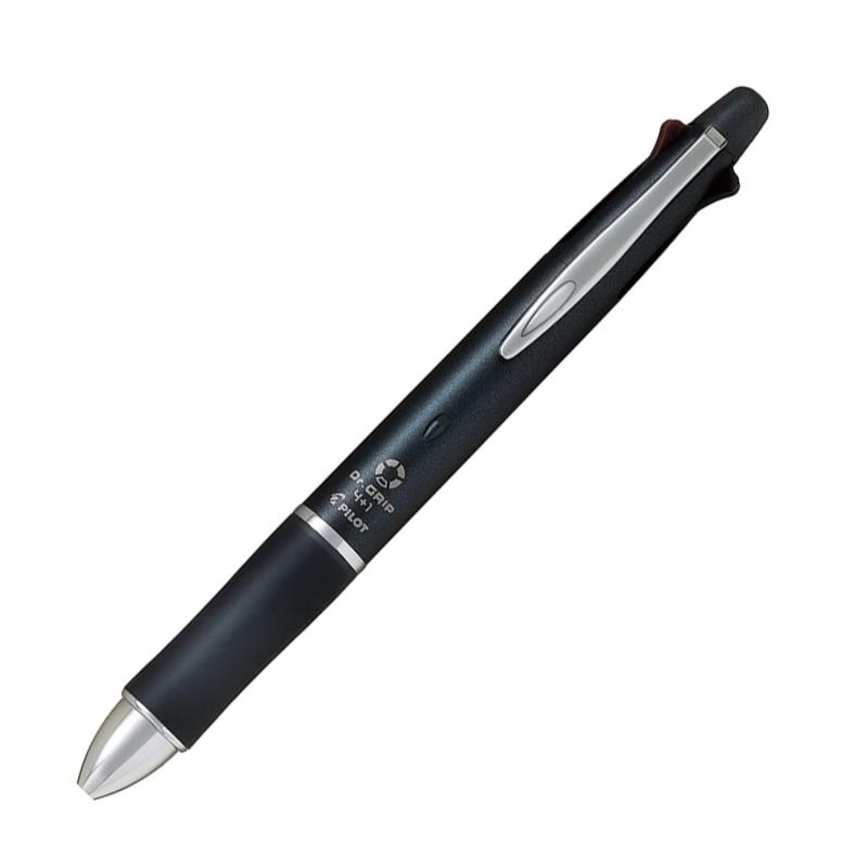 Pilot パイロット ドクターグリップ 4+1 0.5mm PBKHDF1SEF-B ブラック (アッシュメタルネイビー)なめらかな筆記が特長の「アクロインキ」搭載の「4色油性ボールペン」＋「シャープペンシル」【サイズ】最大φ 14.1m...