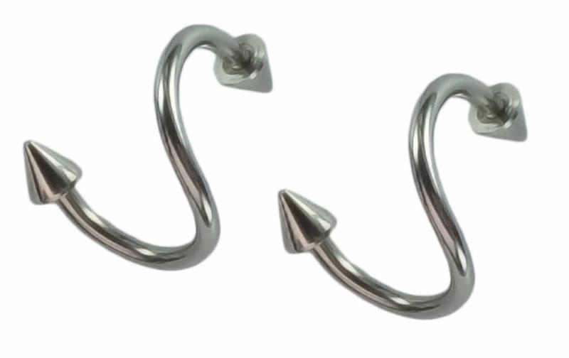 five ships スパイラル コーン ボディピアス サーキュラー バーベル ボディーピアス 口 唇 耳 軟骨 2個セット 16G [GM61]【素材】 316L サージカルステンレス【サイズ】 16G【カラー】 ブラック・シルバー （選...