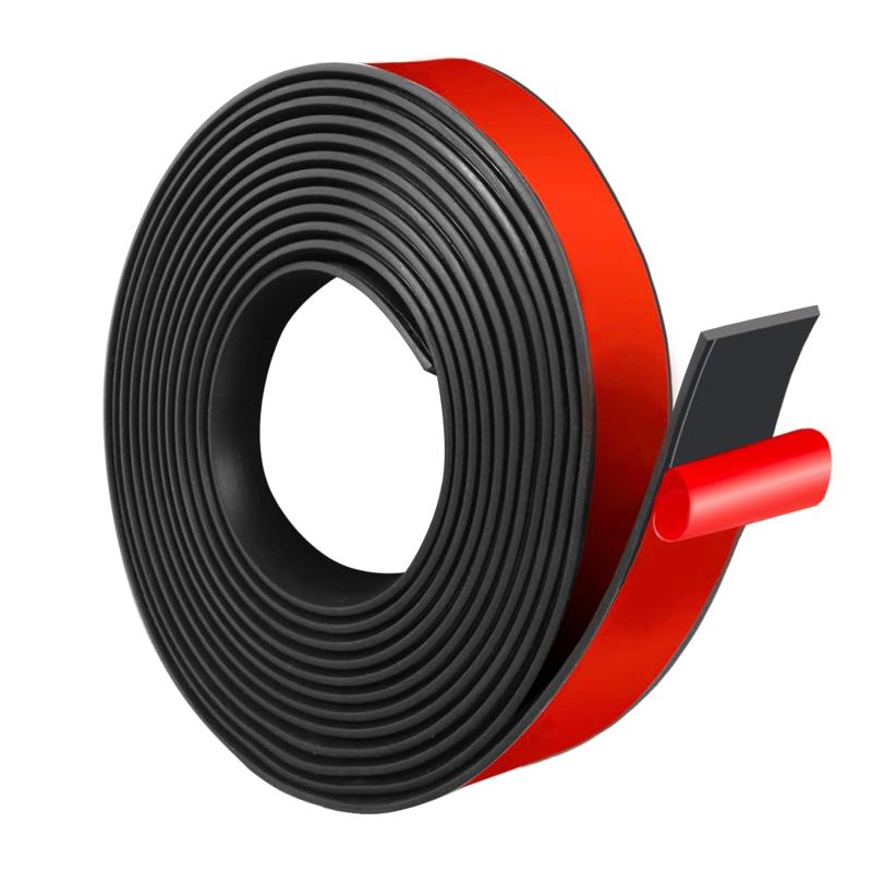 ゴムシート ゴム板 アンチスクラッチ 粘着付ゴムシート テープ ゴムテープ DIY フローリング保護 防振 防滑【高品質のソリッドラバーマテリアル】衝撃吸収 ゴムストリップは、耐引裂き性のあるゴムとテープで作られ、両面が滑らかな表面を持って...