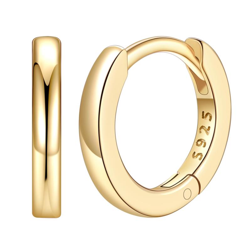 [Silvora] ピアス メンズ つけっぱなし フープピアス レディース 小さい リングピアス シルバー925 ジルコニア アクセサリー[シンプルでスタイリッシュなフープピアス] 耳たぶにぴったりと沿うようなミニマムなサイズ感と華やかなデ...