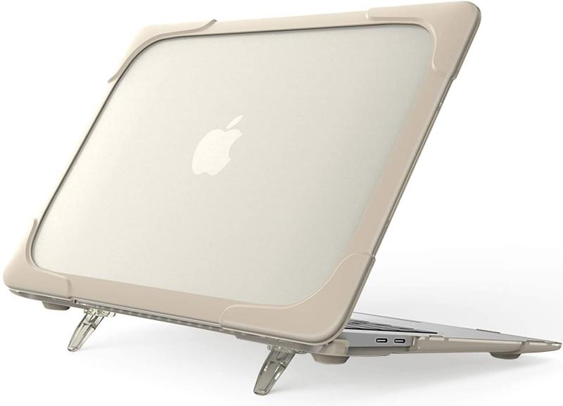 ProCase MacBook Air 13 ケース、2020-2018モデル用 機甲風 アーマーケース、衝撃吸収 ハードシェル 保護カバー 折りたたみ式スタンド、適用機種：Apple M1 (A2337)、(A2179 A1932)【対応...