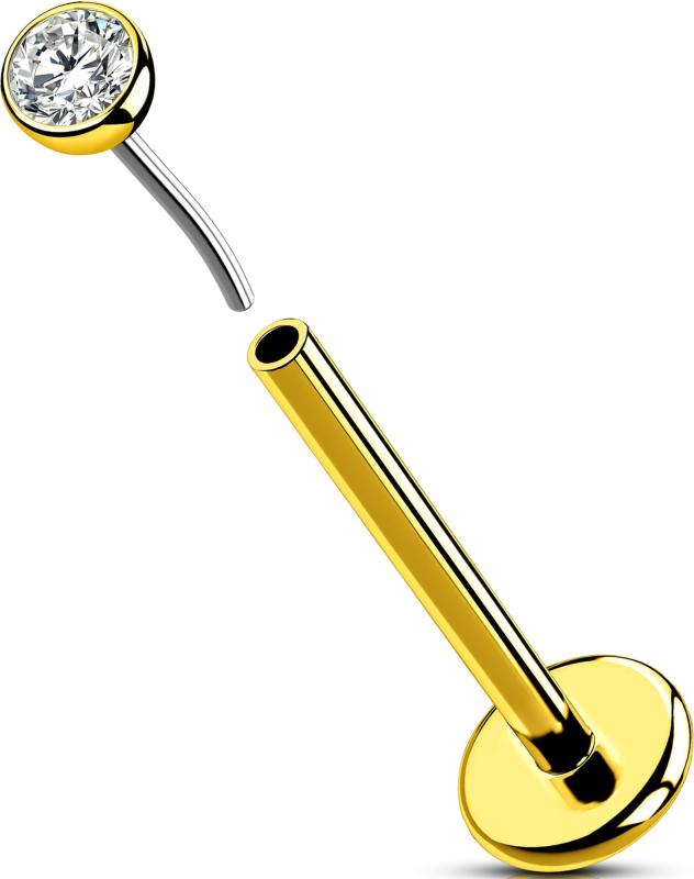 OUFER ボディピアス スレッドレス ヘリックスイヤリング 18G チタンゴールド ラブレットピアス ジュエリー 5/6/8/10/12mm リップヘリックス トラガス ピアス 軟骨スタッドバーヘリックスピアスジュエリーはチタン製です。リ...