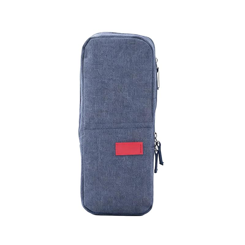 【Bookwarm】多機能/スタイリッシュ大容量 立てられるペンケース 筆箱 ペンスタンド機能付き 軽量携帯 収納ポーチ（小中学生・高校生・大学生・社会人向け）男の子 女の子 入学祝い 【高耐久キャンバス素材】撥水加工&amp;耐摩耗性に優...