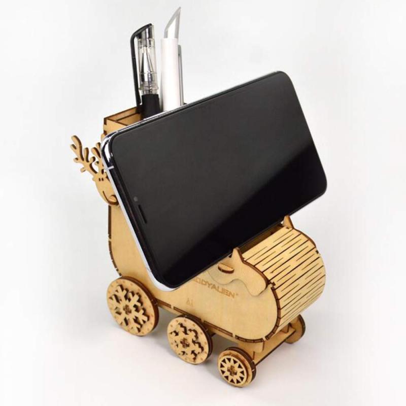 DIY卓上収納ケース 3D立体パズル 木製 手作りジグソーパズル ペンホルダー かわいい おしゃれ おもしろい 卓上収納 オフィス収納 多機能 DIY 靴下 オフロード車 ペン立て スマホホルダー 携帯事務用品の組織を維持するステントを使っ...