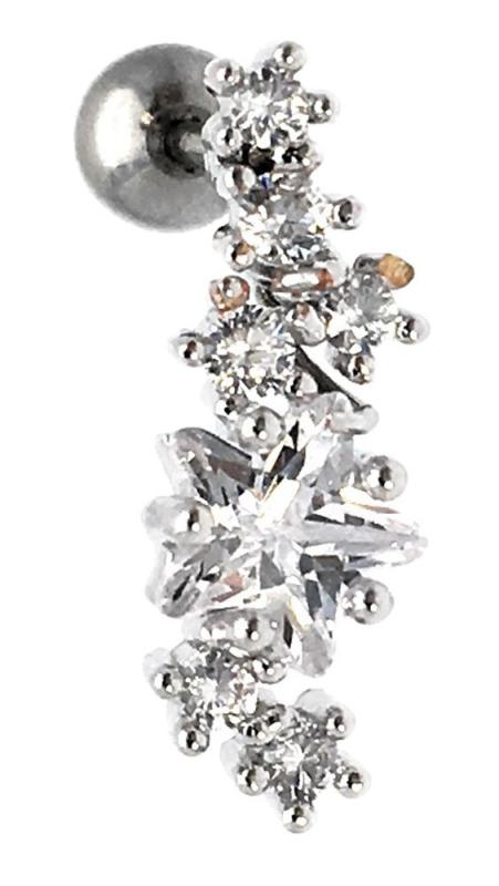 five ships 七つ星 ジルコニア ボディピアス バーベル ボディーピアス 18G [7F5E]【素材】316L サージカルステンレス / ジルコニア【サイズ】 内径約6mm / ボール4mm / モチーフ約15mm / ゲージ18G...