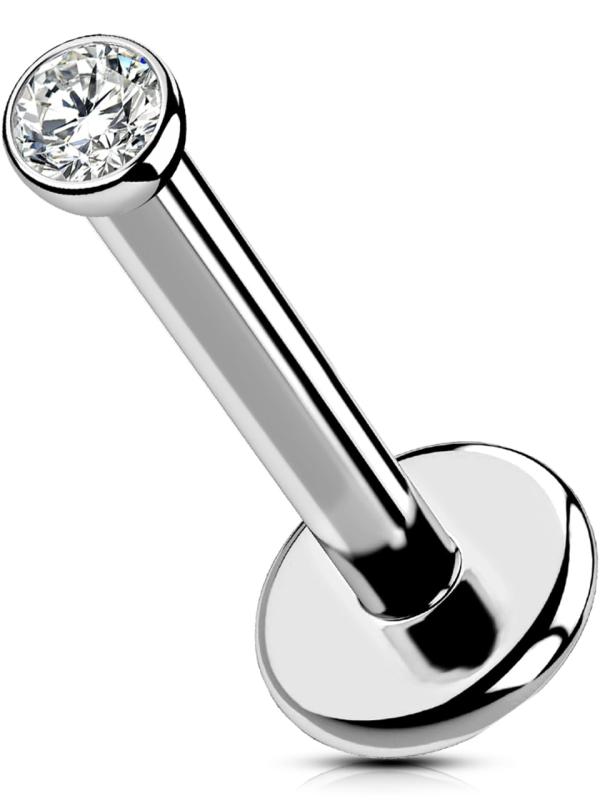 OUFER ボディピアス プッシュインラブレットスタッドピアス 6mm/8mm/10mm/12mm スレッドレス リップバー チタン ヘリックス トラガス イヤリング ピアス ジュエリー 16G リップピアスバーリップスタッドの素材:G23...