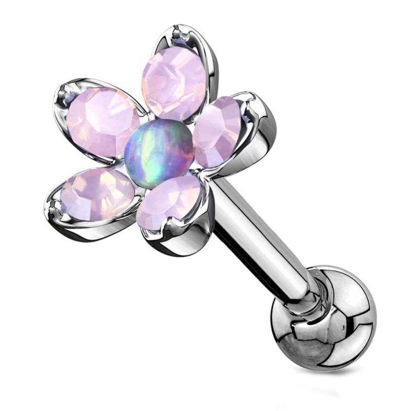 [HSP] オパール フラワー 花 ストレートバーベル 16G