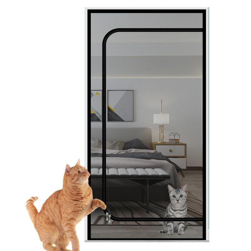 Akaaka ペットゲート 猫脱走防止フェンス メッシュ ペット柵 室内 網戸タイプ 穴あけ不要 85×210cm【脱走・虫対策】ペットの飛び出しを防ぎながら、虫の侵入も防ぎます。網戸や蚊帳代わりにも便利です。【通気性と快適性】超微細メッシ...