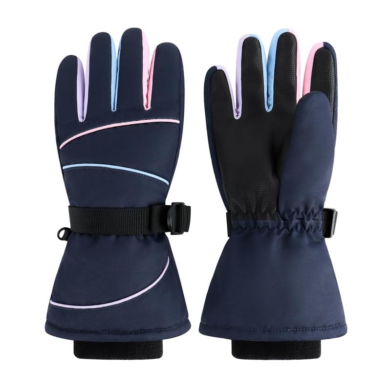 スキーグローブ 子供 防寒手袋 ボーイズ キッズ スノー手袋 子ども 冬【撥水防風/5層断熱/滑り止め/裏起毛】男の子 女の子 スノーボード・遊び・通学⛄【子供向けの防寒手袋】Pnvruy子供スキーグローブはグローブストックの握りやすい定番...