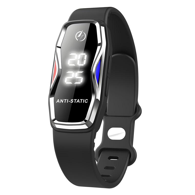 静電気除去ブレスレット 腕時計 0.1秒急速除去 4倍強効果 静電気防止リストバンド 冬の静電気対策 男女兼用