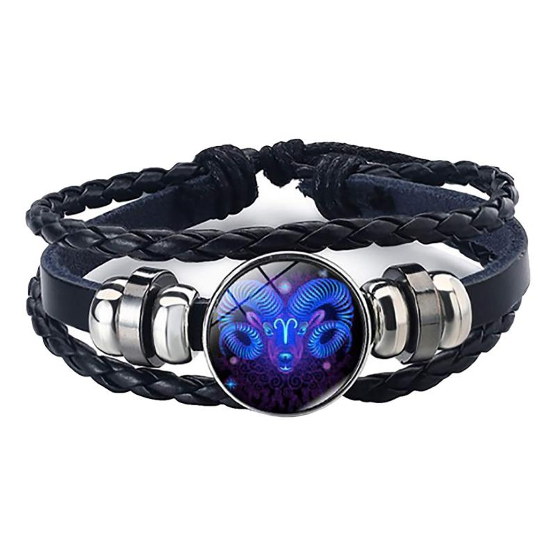 WHITE FANG(ホワイトファング) ブレスレット アクセサリー ジュエリー レザー 星座 ペア バングル メンズ AZ014各星座を デザインした おしゃれで 神秘的な レザー ブレスレット アクセサリー。パートナーや家族でペアでつけ...