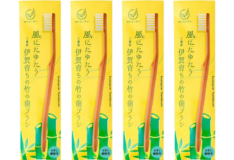ファイン 竹の歯ブラシ MEGURUシリーズ 4本セットエコ竹の歯ブラシサステナブル