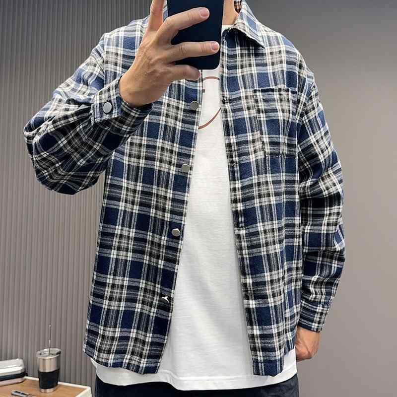 ・生地名: ポリエステル繊維・素材機能: 洗濯機洗い可能・生地の密度: 280・スタイル: カーディガン・版型: ゆったり・襟の形: 襟付き・袖丈: 長袖・柄: 格子柄・厚さ: 普通・誤差範囲: 1-3cm・ディテール: 刺繍文字・対象者:...