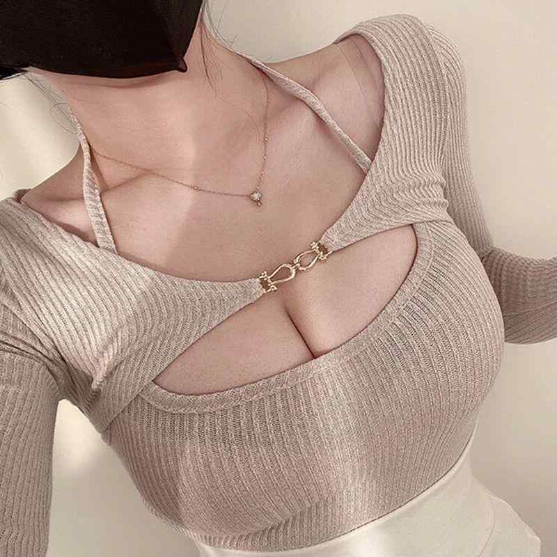 ・主な素材: ポリエステル・柄: その他・スタイル: その他・袖丈: ノースリーブ・フィット: タイト・ネックライン: オフショルダー・袖のタイプ: レギュラー・流行の要素: リブ, サスペンダー, 無地・カラー: ブラック, ベージュ・サ...