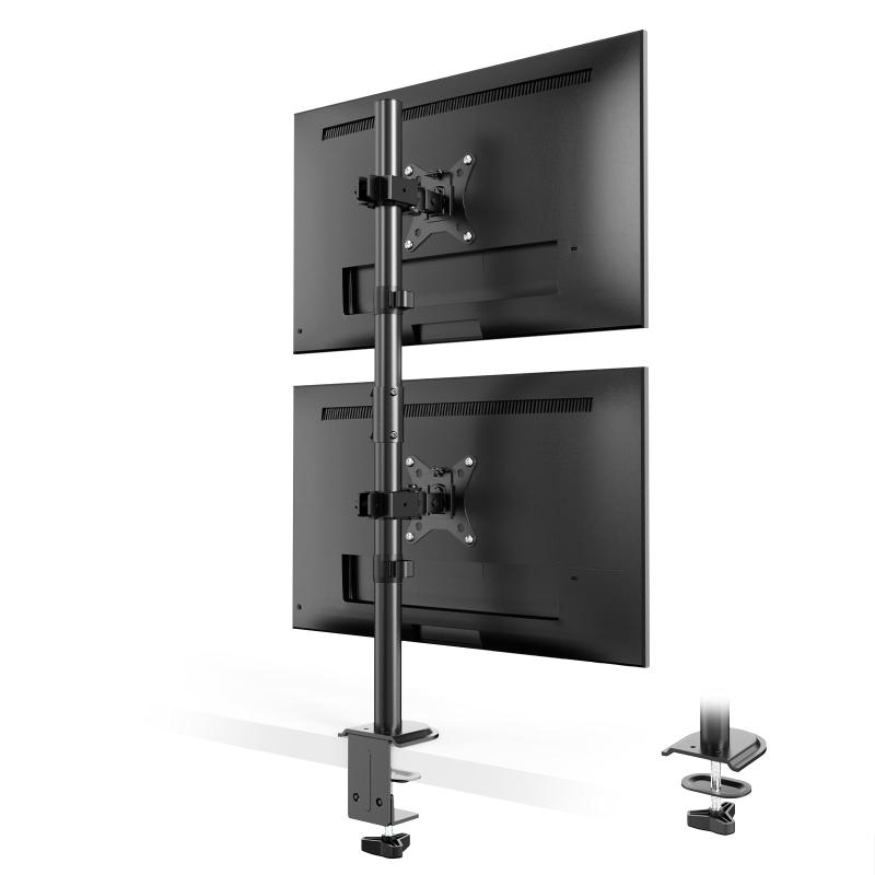 WORLDLIFT モニターアーム 上下2画面 縦 デュアル ロングポール