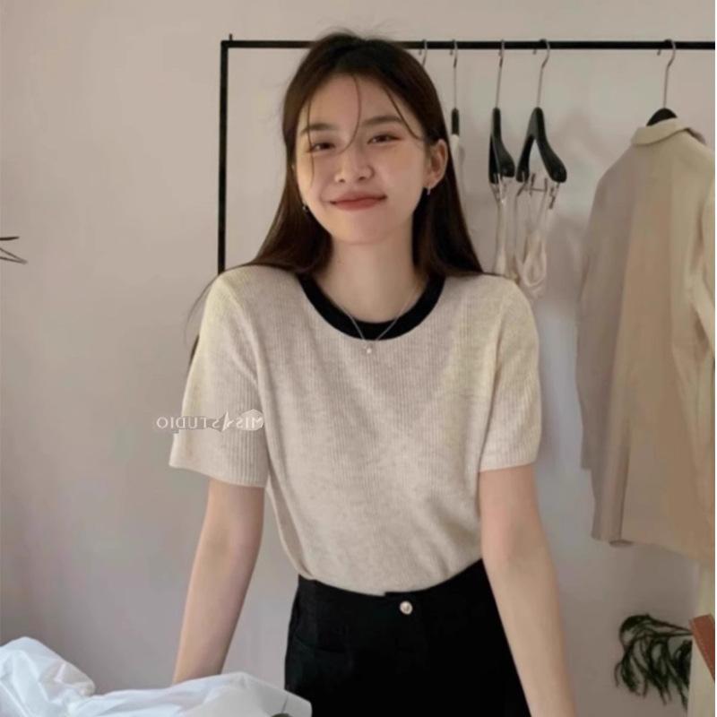 ・カテゴリ: Tシャツ・スタイル: 日韓カジュアル、通勤風、快適カジュアル・主な素材: コットン、網紗・主な素材: コットン30%未満、氨纶・柄: 無地・ネックライン: クルーネック・袖丈: 短袖・袖型: スタンダード・フィット: ルーズフ...