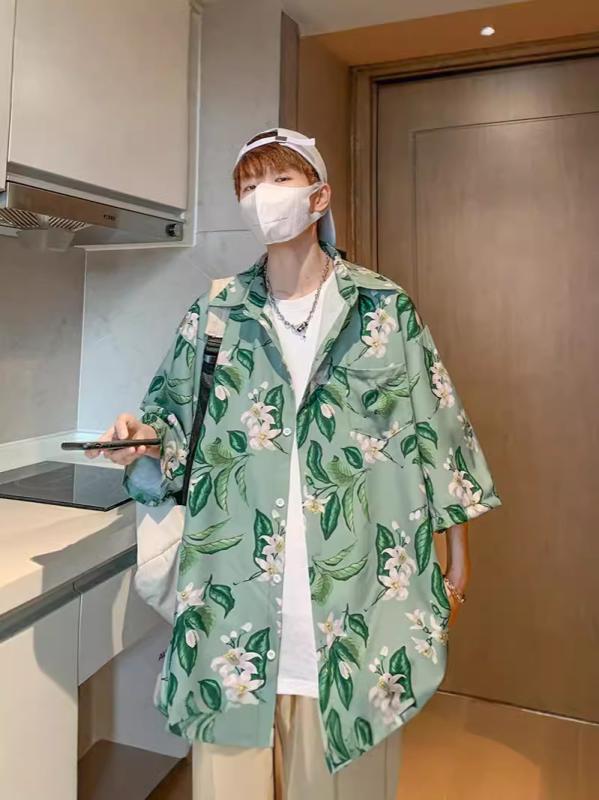 ・スタイル: 韓版・スタイル詳細: ポケット飾り・主な素材: ポリエステル81-90%・素材機能: 通気性、耐摩耗、吸湿速乾・ネックライン: ターンカラ・袖丈: 短袖・柄: フラワー・厚み: 普通・カラー展開: グリーン・サイズ展開: M,...