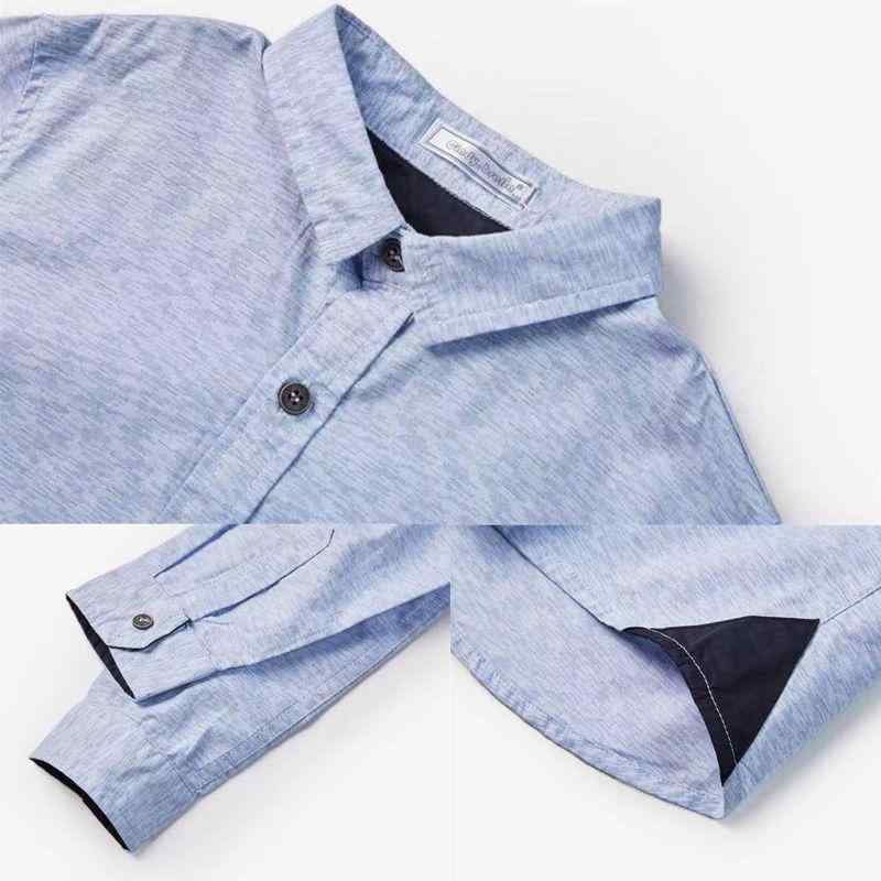 ・カテゴリ: 童衬衫・スタイル: 韓版・主な素材: 綿100%・ネックライン: 翻領・袖丈: 長袖・柄: 純色・要素: 條紋・カラー展開: 水霧藍、淡粉・サイズ展開: 90、100、110、120、130・対象身長: 90cm、100cm、...