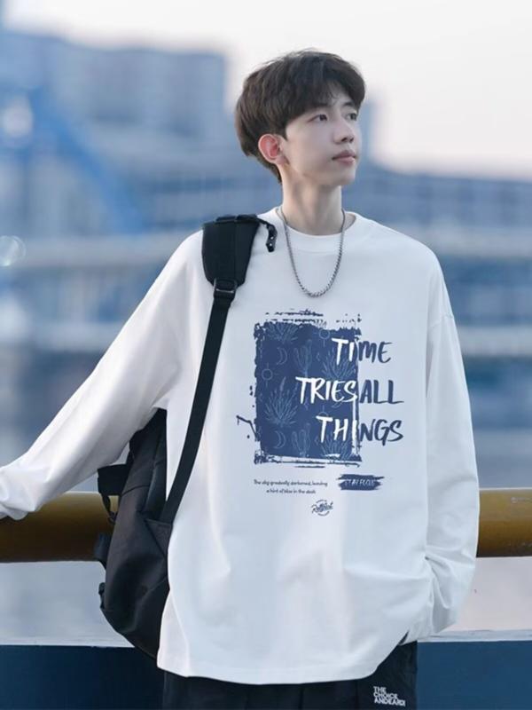 ・カテゴリ: 長袖Tシャツ・スタイル: 韓版・柄: アルファベット・版型: ゆったり・主な素材: 綿100%・ネックライン: クルーネック・袖丈: 長袖・厚さ: 普通・カラー展開: ブラック、ホワイト、杏色、ワインレッド・サイズ展開: M、...