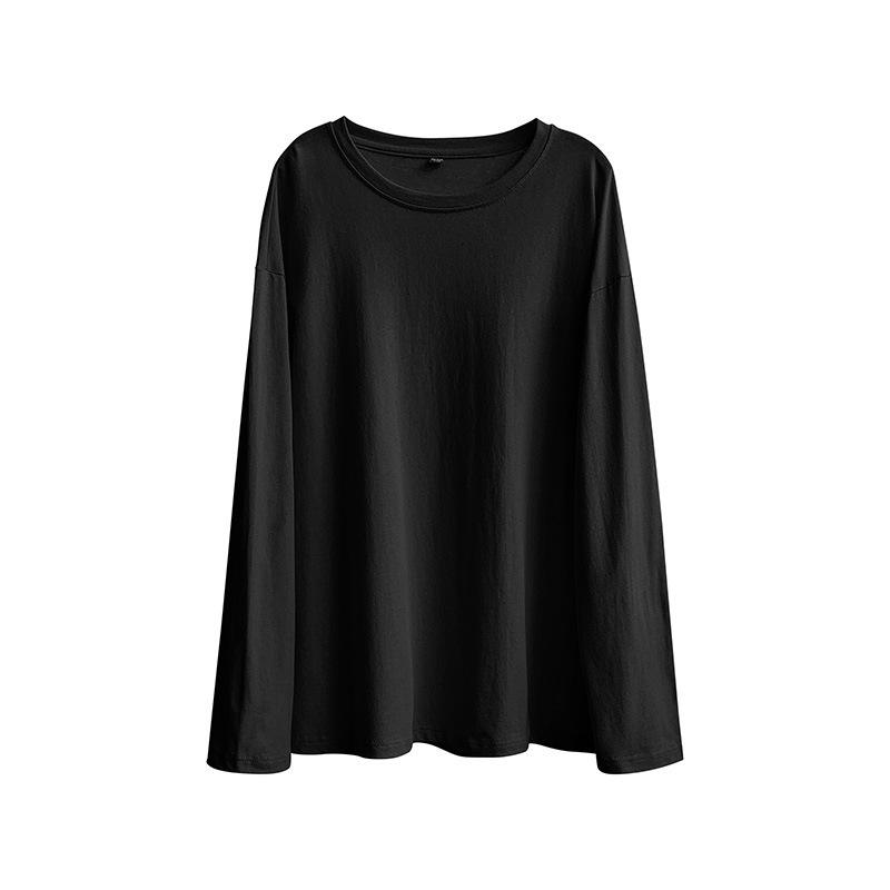 ・カテゴリ: Tシャツ・スタイル: 日系清新・主な素材: ポリエステル95%・柄: 無地・版型: ルーズフィット・適合対象: 青少年・デザイン: プルオーバー・ネックライン: クルーネック・袖丈: 長袖・厚み: 普通・カラー展開: 白色、黒...