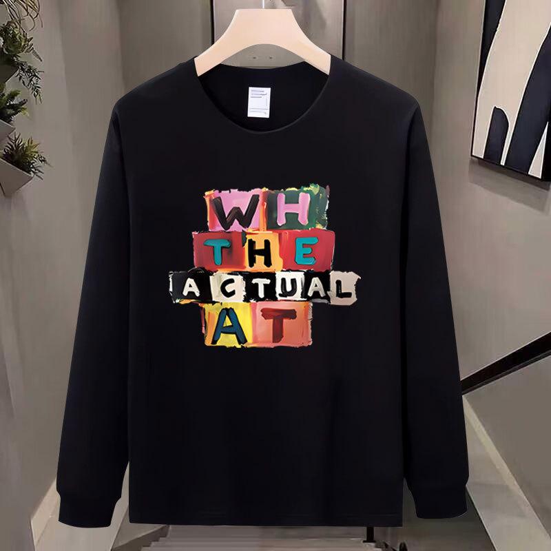 ・カテゴリ: Tシャツ・スタイル: 美式復古・主な素材: 綿96%以上・柄: 卡通、幾何图案・版型: 合体型・対象年齢: 18-24歳・ネックライン: 丸首・袖丈: 長袖・袖型: 常规・厚み: 普通・カラー展開: ブラック、ホワイト・サイズ...
