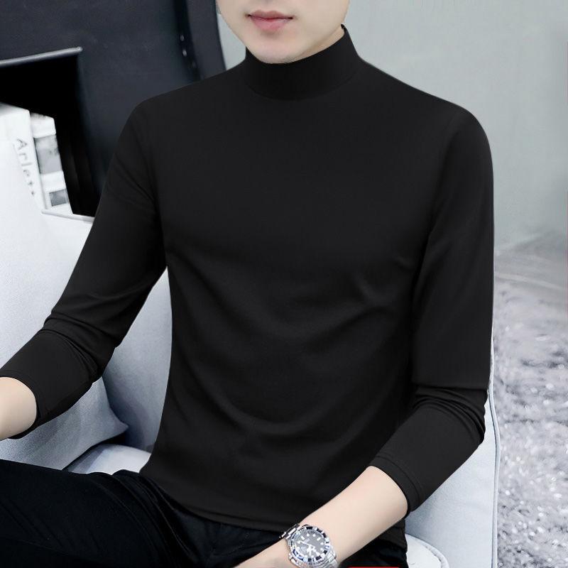 ・スタイル: 韓版・主な素材: 綿100%・柄: 無地・版型: スリムフィット・対象: ビッグサイズ・スタイル: プルオーバー・ネックライン: ハイネック・袖丈: 長袖・厚み: 加绒・カラー展開: 黒+炭灰、黒+白、黒+宝藍、黒+浅灰・サイ...