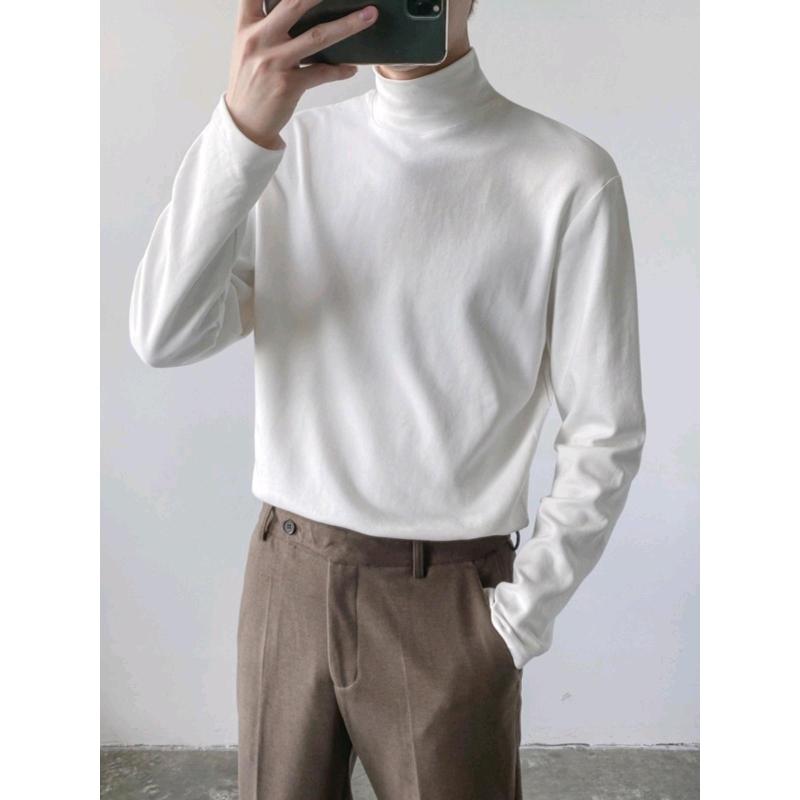 ・カテゴリ: Tシャツ・スタイル: 韓国風・主な素材: ポリエステル95.5%・柄: 無地・版型: ルーズフィット・袖丈: 長袖・スタイル詳細: セットインスリーブ・ネックライン: スタンドカラー・カラー展開: ブラック、ホワイト、ダークグ...