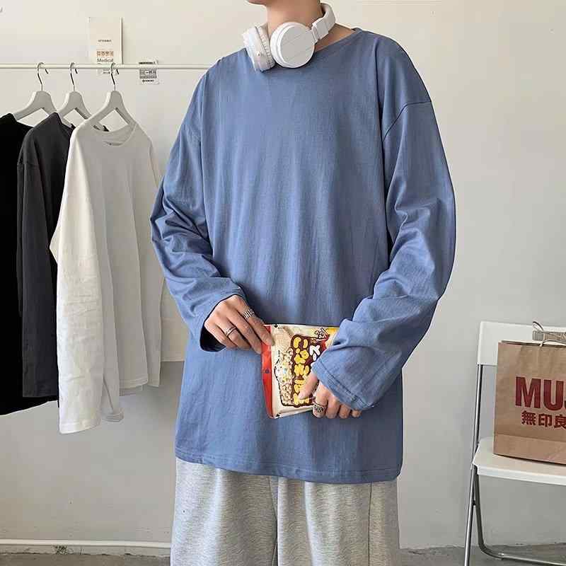 ・カテゴリ: Tシャツ・スタイル: 簡約・主な素材: ポリエステル80%・柄: 無地・版型: ルーズフィット・適合シーン: カジュアル・袖丈: 長袖・ネックライン: ラウンドネック・カラー展開: ホワイト、ブラック、ダークグレー、ジーンズブ...
