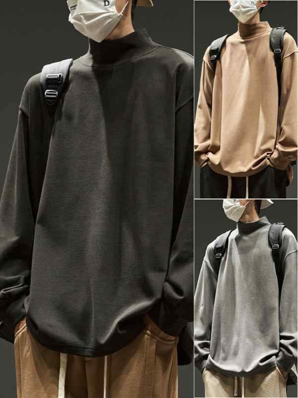・カテゴリ: Tシャツ・スタイル: 韓版・主な素材: ポリエステル90%・柄: 無地・版型: ゆったり・袖丈: 長袖・袖型: 標準・ネックライン: ハイネック・厚み: 裏起毛・カラー展開: ブラック、グレー、杏色、ライトブラウン・サイズ展開...