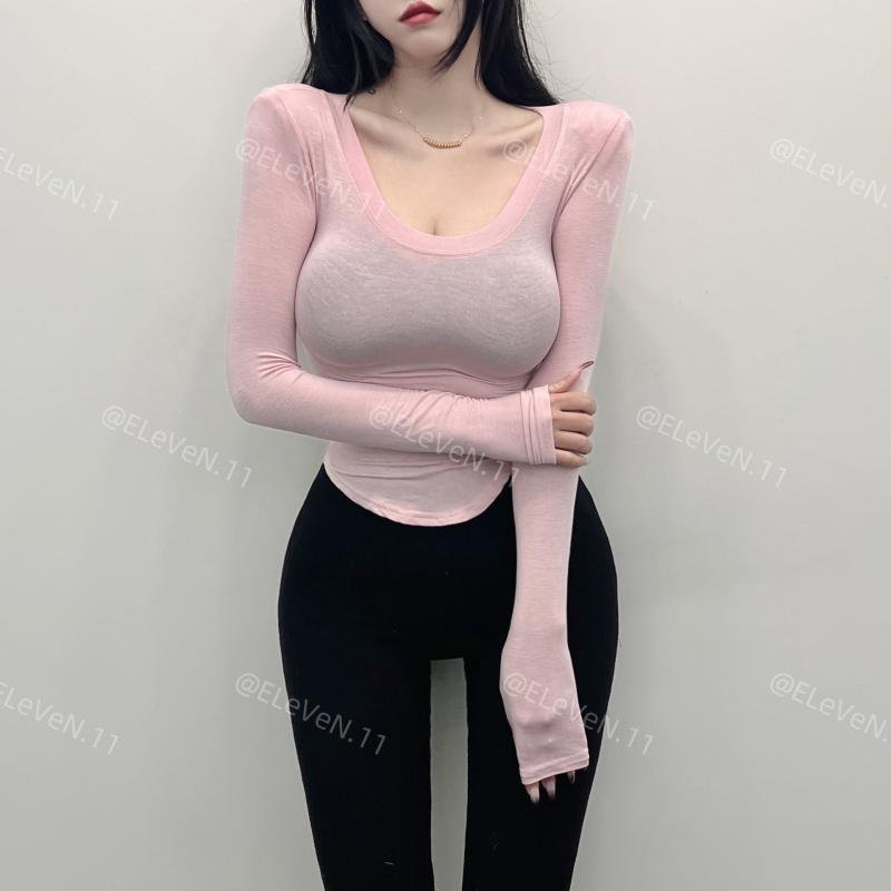 ・袖丈: 長袖・版型: 修身型・衣長: 超短款(≤40CM)・ネックライン: U型領・袖型: 常规袖・カラー展開: ブラック、芥绿、孔雀藍、酱紫、軍緑、暗紅、深灰、玫紅、焦糖、胭紫、深咖、浅灰、水粉、ホワイト、奶杏、奶黄、浅藍、浅粉・サイズ...