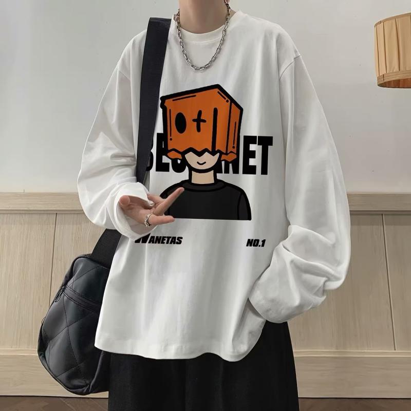・カテゴリ: Tシャツ・スタイル: 韓国版・主な素材: ポリエステル100%・柄: アルファベット・版型: ルーズフィット・適合対象: 青少年・ネックライン: クルーネック・袖丈: 長袖・袖型: ドロップショルダー・厚み: 薄手・詳細: プ...