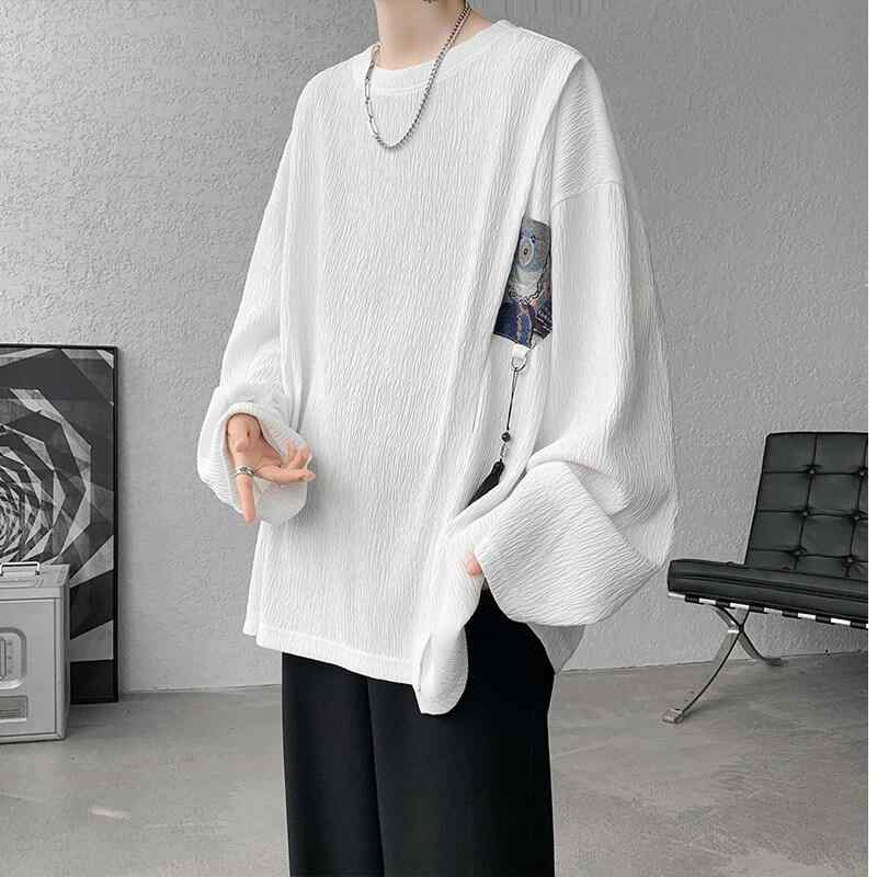 ・カテゴリ: Tシャツ・スタイル: 韓国風・主な素材: ポリエステル100%・柄: 卡通・版型: ゆったり・適合対象: 青少年・ネックライン: クルーネック・袖丈: 長袖・厚み: 普通・カラー展開: 白色、灰色、黒色、卡其色・サイズ展開: ...