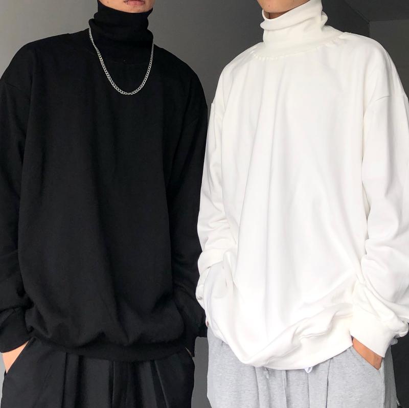 ・カテゴリ: Tシャツ・スタイル: 韓版・主な素材: ポリエステル95.5%・柄: 無地・版型: ルーズフィット・袖丈: 長袖・スタイル: プルオーバー・首元: ハイネック・厚み: 加厚・袖型: 標準・カラー展開: ブラック、ホワイト、ブラ...