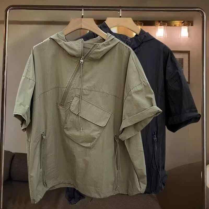 ・カテゴリ: Tシャツ・スタイル: 韓版・主な素材: ポリエステル100%・柄: 無地・版型: ゆったり・適合対象: 青少年・ネックライン: クルーネック・袖丈: 短袖・フード: あり・厚み: 薄手・袖型: 標準・カラー展開: 卡其色、白色...