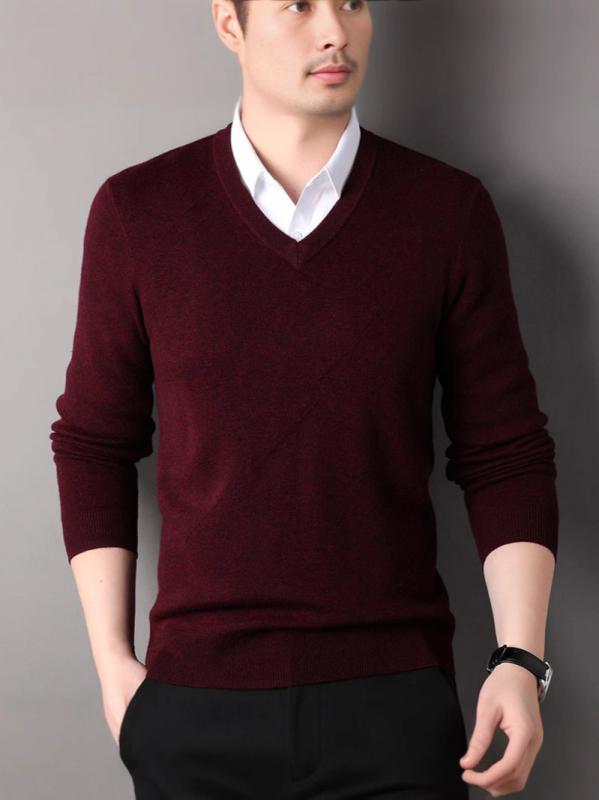 ・スタイル: 韓版・カテゴリ: 毛衣・主な素材: 羊毛100%・ネックライン: Vネック・袖丈: 長袖・袖型: 通常・フィット: スリムフィット・厚み: 厚手・衣丈: 普通(50cm＜衣長≤65cm)・詳細: ロブヘム・カラー展開: 中藍、...