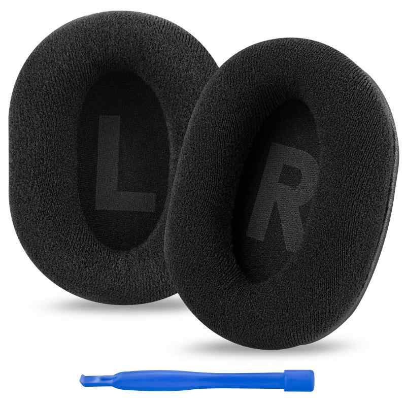 Linkidea イヤーパッド 互換性 パッド ロジクール Logicool G Pro, G Pro X, G433, G233, G Pro X 2 ヘッドホンに対応 パッド イヤークッション/イヤーカップ (ベロア/ブラック)ベロア ...