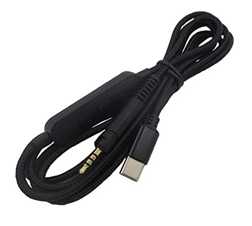 Alever ゼンハイザーHD518 558 598 HD599 HD579（TYPE-C～2.5MM）に適した交換用ケーブル高品質のインラインマイク-オンラインチャット、ゲーム、電話に最適なオーディオ品質。 ジャック：Type-Cから2....