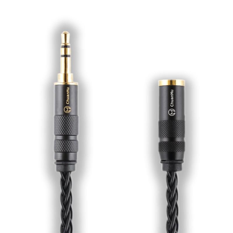 【川木】 3.5mm 延長ケーブル 6N OCC 銀メッキ単結晶銅 ヘッドホン/イヤホン 延長コード ステレオミニプラグ (オス - メス) 【W181】AUX品名:発熱単結晶銅メッキ3.5mm延長線長さ:1.0m AUX: 3.5ストレー...