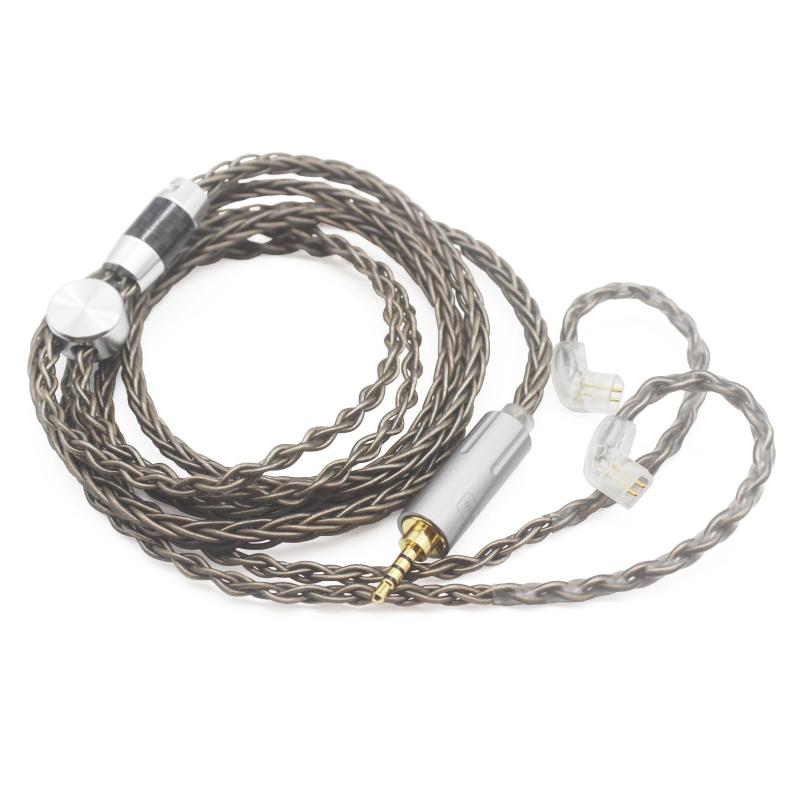 Youkamoo 2.5mm バランス 8芯 編組 銀メッキ線 アップグレードケーブル 音質調節 耳掛型 交換用ケーブル ZSN Pro ZS10 Pro NF2u KZ ZSX QDC IEMs (QDC)2.5mmバランス。8シェア、3...