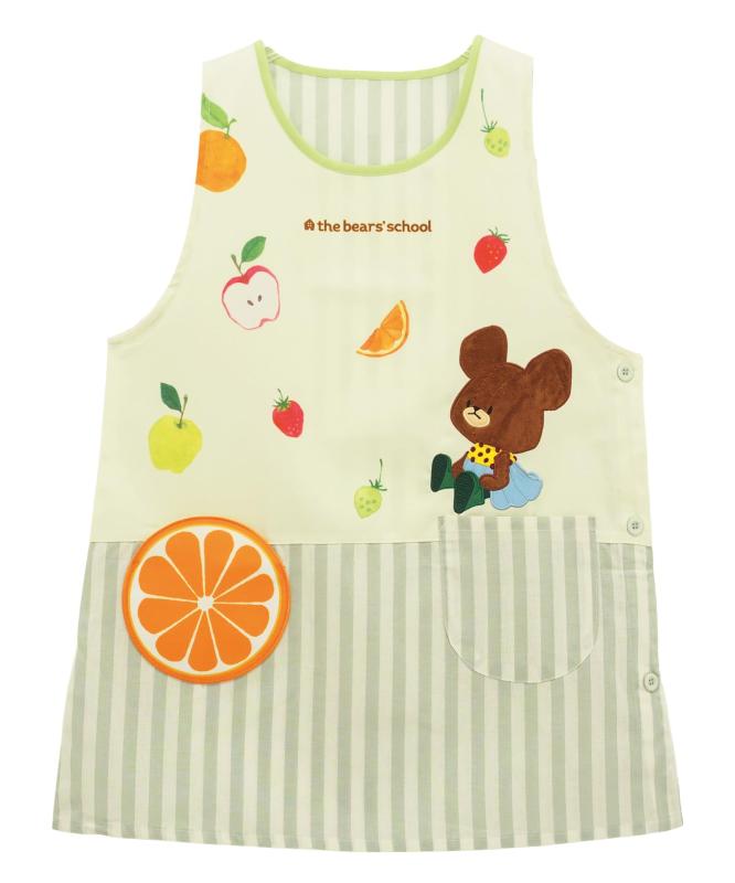 [ON NISHIKI] くまのがっこう ジャッキー エプロン 保育士 レディース 大人 刺繍 アップリケ サイドボタン 速乾 シワになりにくい キャラクターエプロン ja43985【くまのがっこうの刺繍アップリケ付き】子ども達から大人気と...