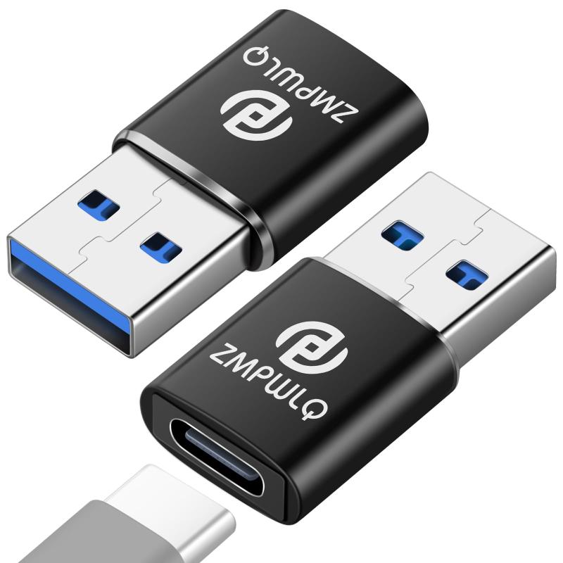 PL ZMPWLQ USB-C &amp; USB 3.0 変換アダプタ 2個セット Type C USB-A 最大5Gbps USB Type-C 変換アダプタ USB 3.0 高速データ転送 OTG対応