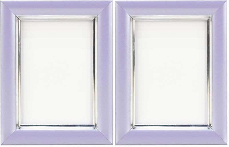 万丈 VANJOH Vカラー肖像額 Lハーフ パープル 107312 フォトフレーム 【スタンド付】 【置き専用】