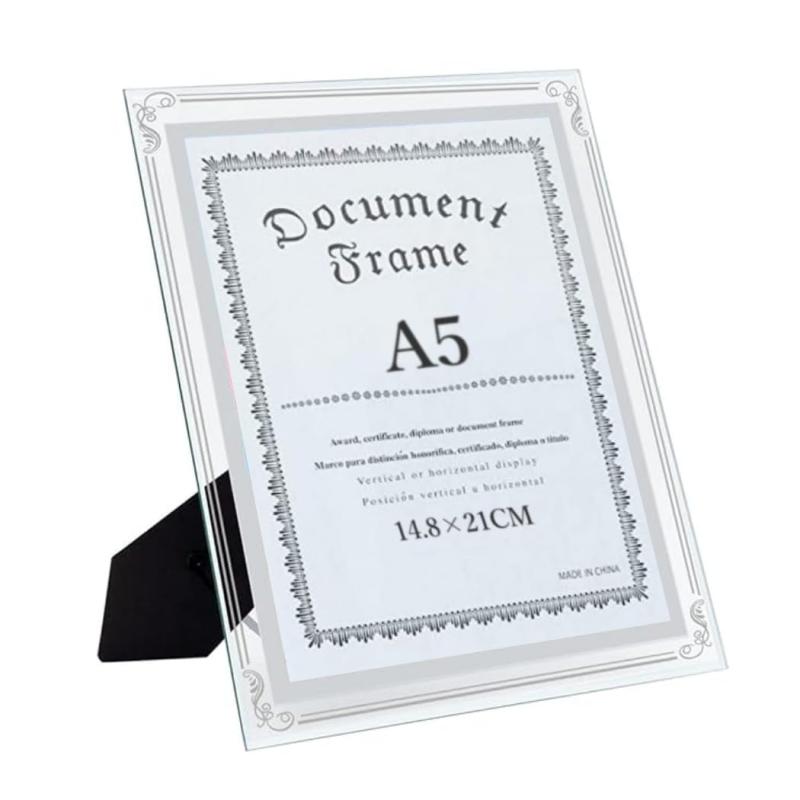 HappyHome フォトフレーム ガラス製 メタルフレーム インテリアピクチャーフレーム 写真立て収納サイズ：、本体サイズ：ガラス製でフレームはシルバーの縁がとてもオシャレ。モダンなデザインのフォトフレームです。縦と横の兼用の写真立てです...